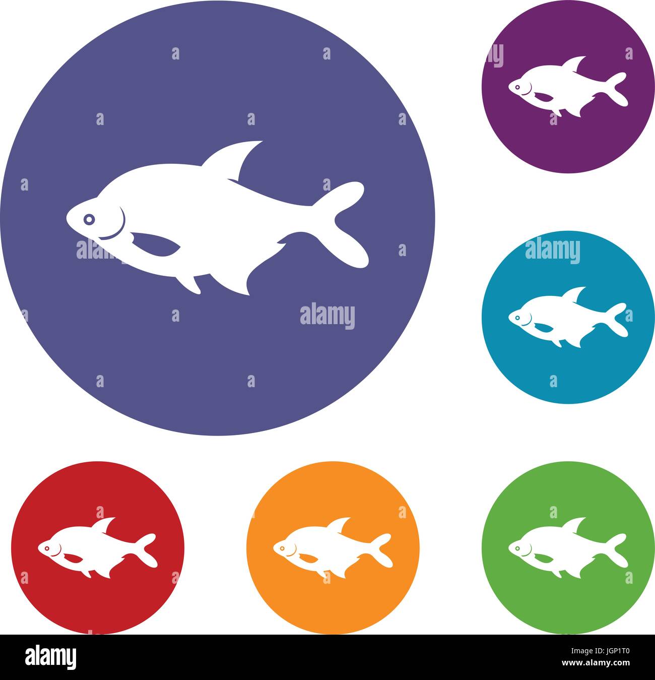 Fish icons set Stock Vector Image & Art - Alamy