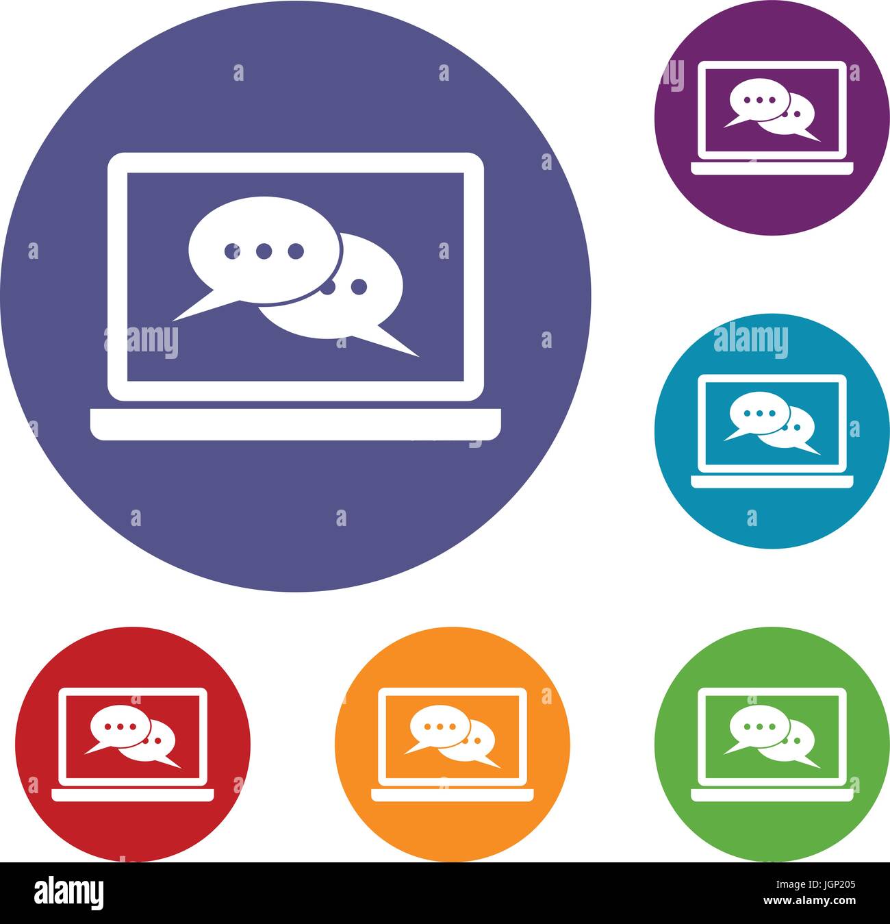 Laptop green screen blue Stock Vector Images - Alamy