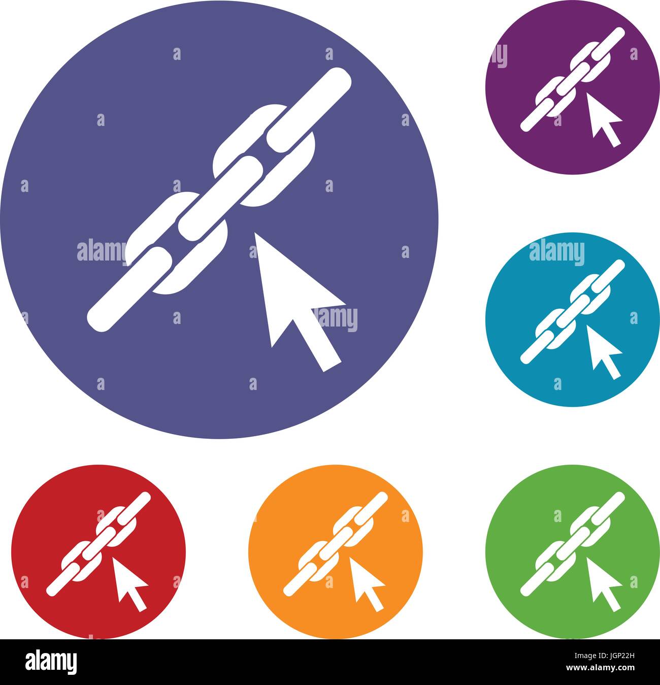 Chain link icons set Stock Vector Image & Art - Alamy