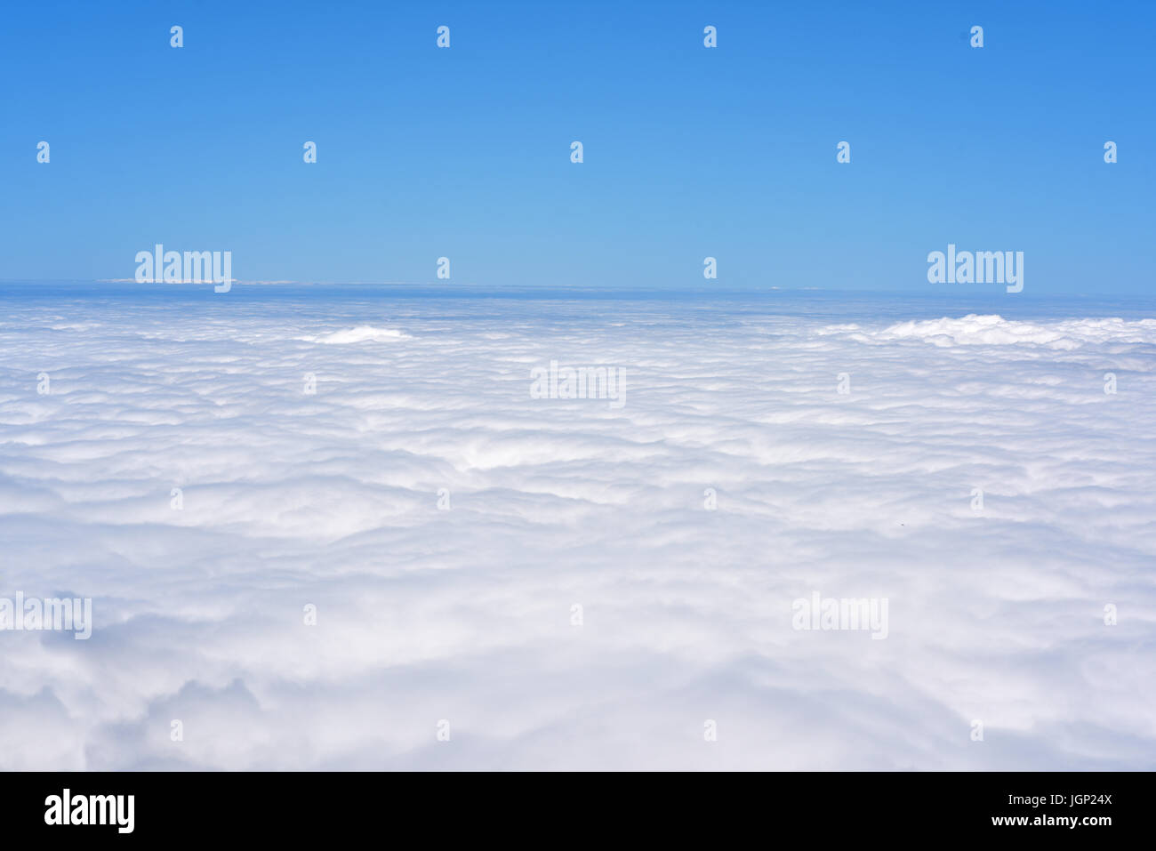 Blue sky with line of clouds. Abstract texture Stock Photo - Alamy