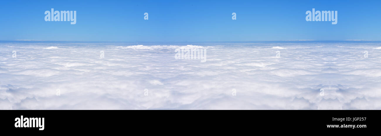 Blue sky with line of clouds. Abstract texture Stock Photo - Alamy