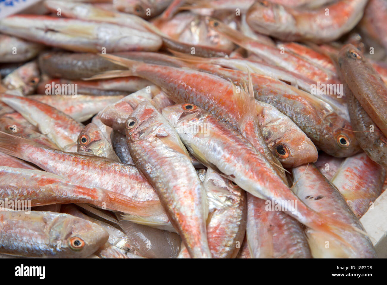Fish Background on Market Stall Stock Photo - Alamy