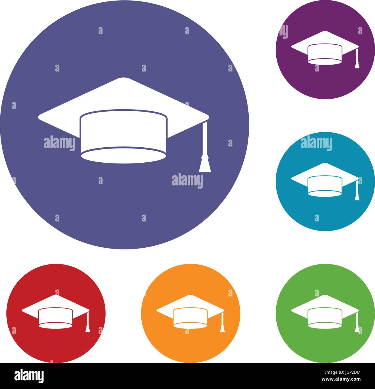 Cap student icons set Stock Vector Image & Art - Alamy