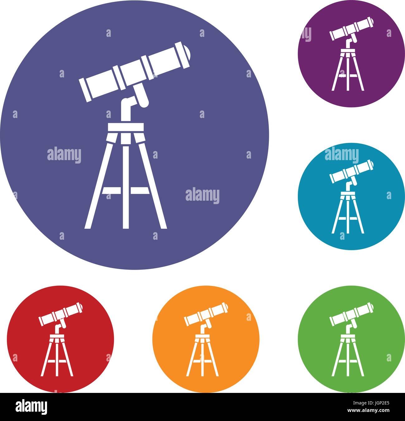 Telescope icons set Stock Vector Image & Art - Alamy