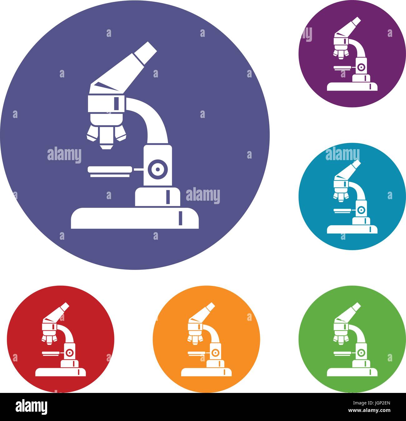 Microscope icons set Stock Vector Image & Art - Alamy