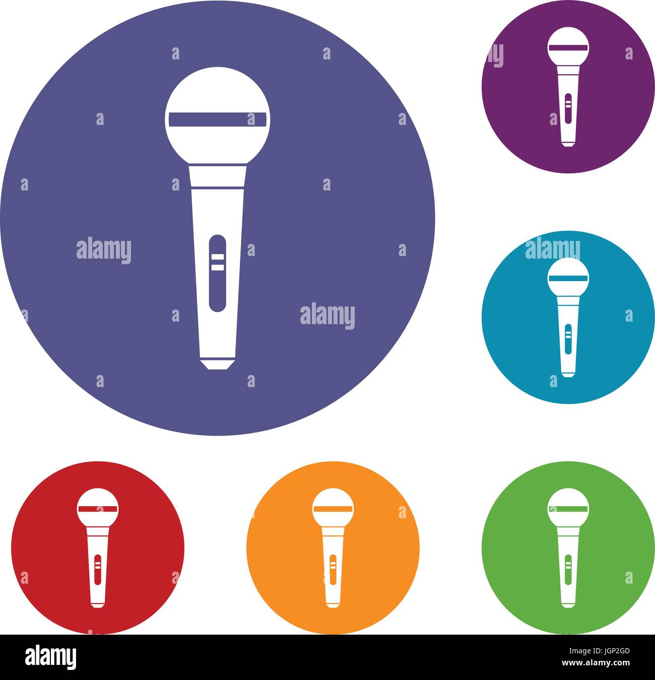 Microphone icons set Stock Vector Image & Art - Alamy