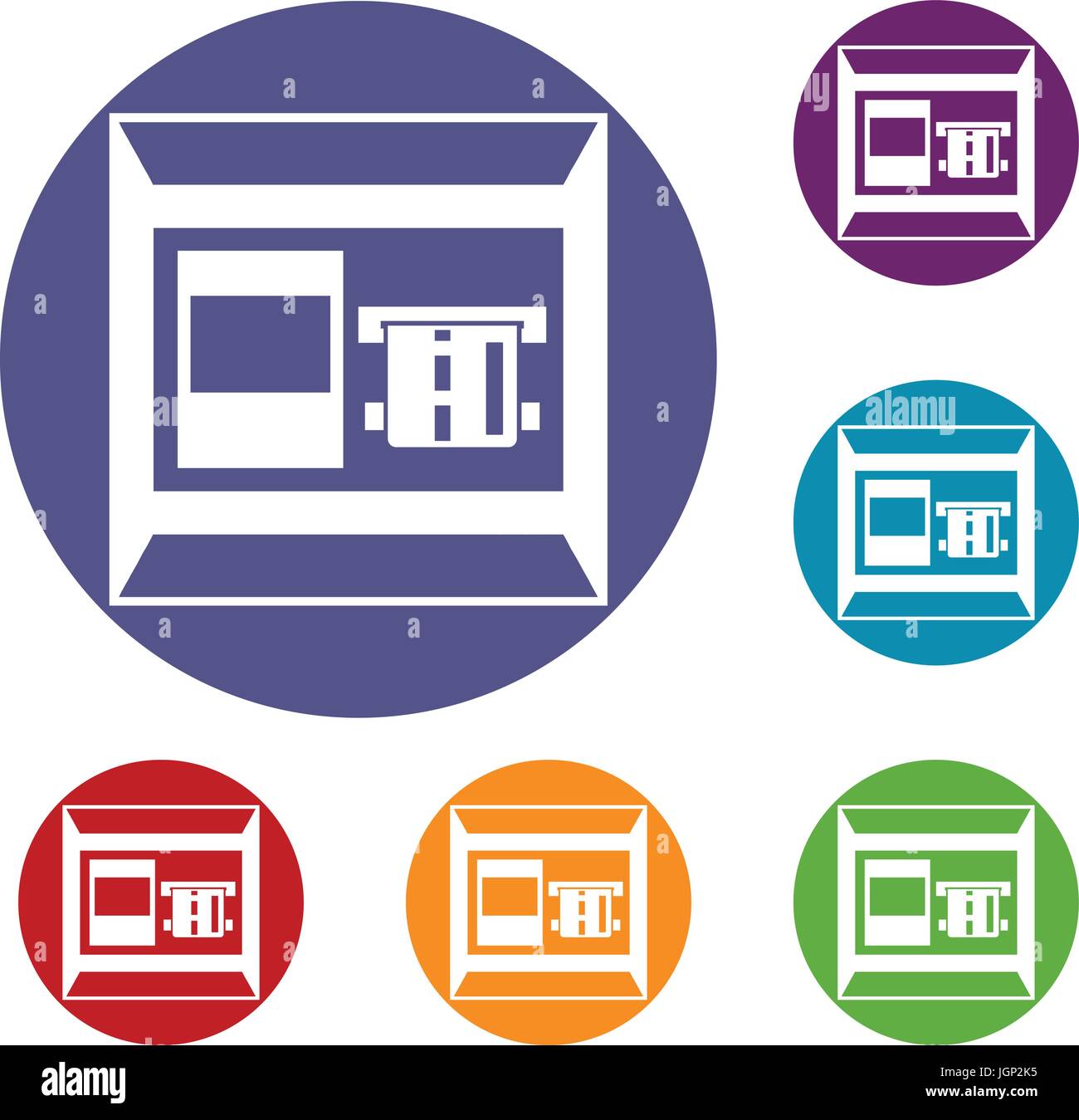 ATM icons set Stock Vector Image & Art - Alamy