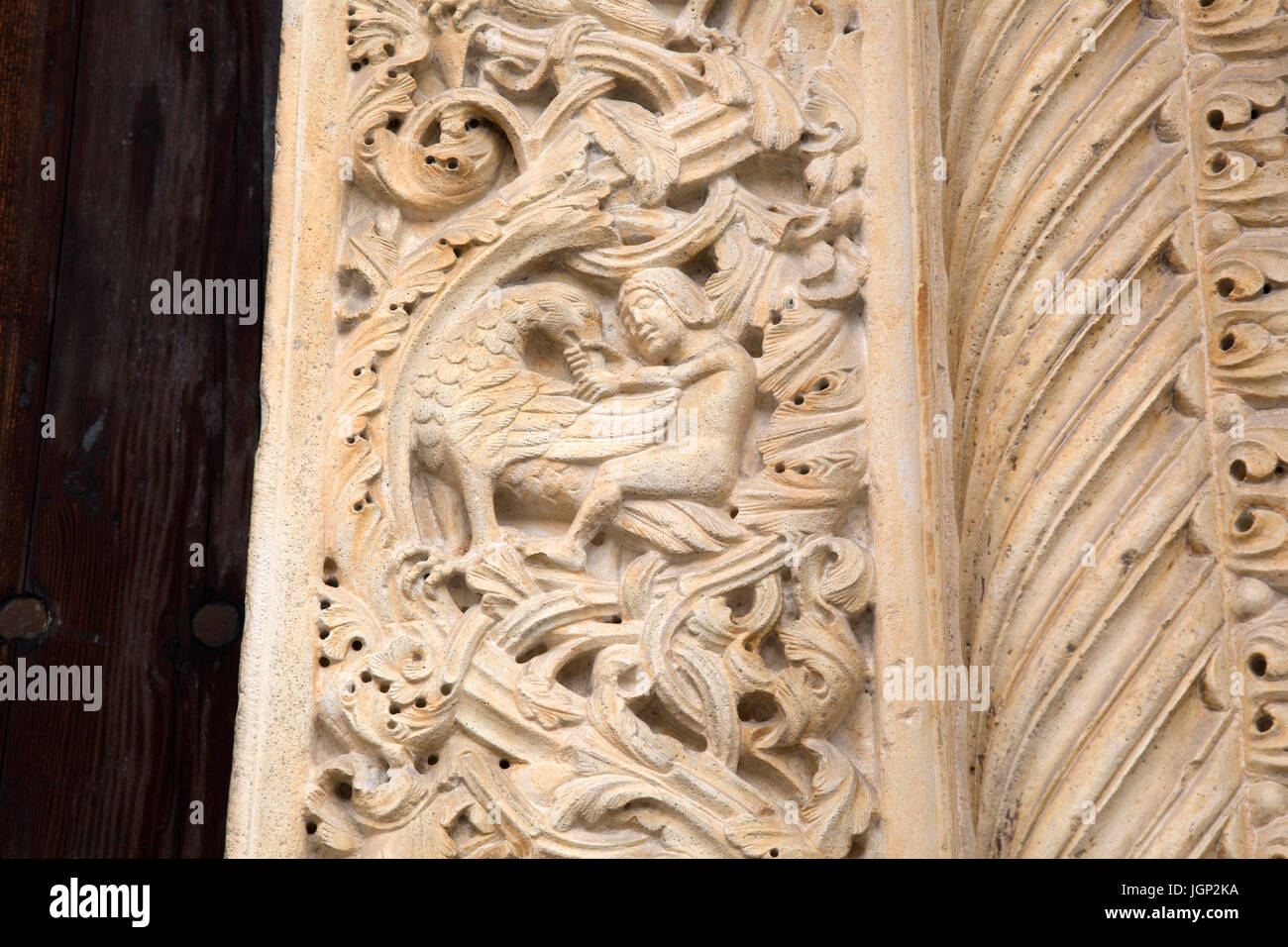 Facade of Cathedral Church Entrance, Modena, Italy Stock Photo - Alamy