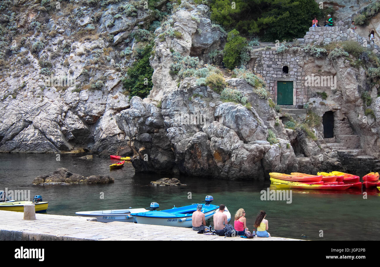Canoeing water sports in Dubrovnik Croatia Stock Photo - Alamy