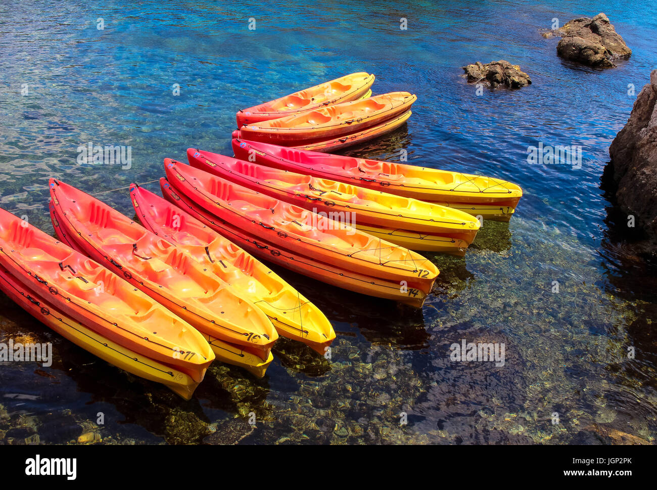 Canoeing water sports in Dubrovnik Croatia Stock Photo - Alamy