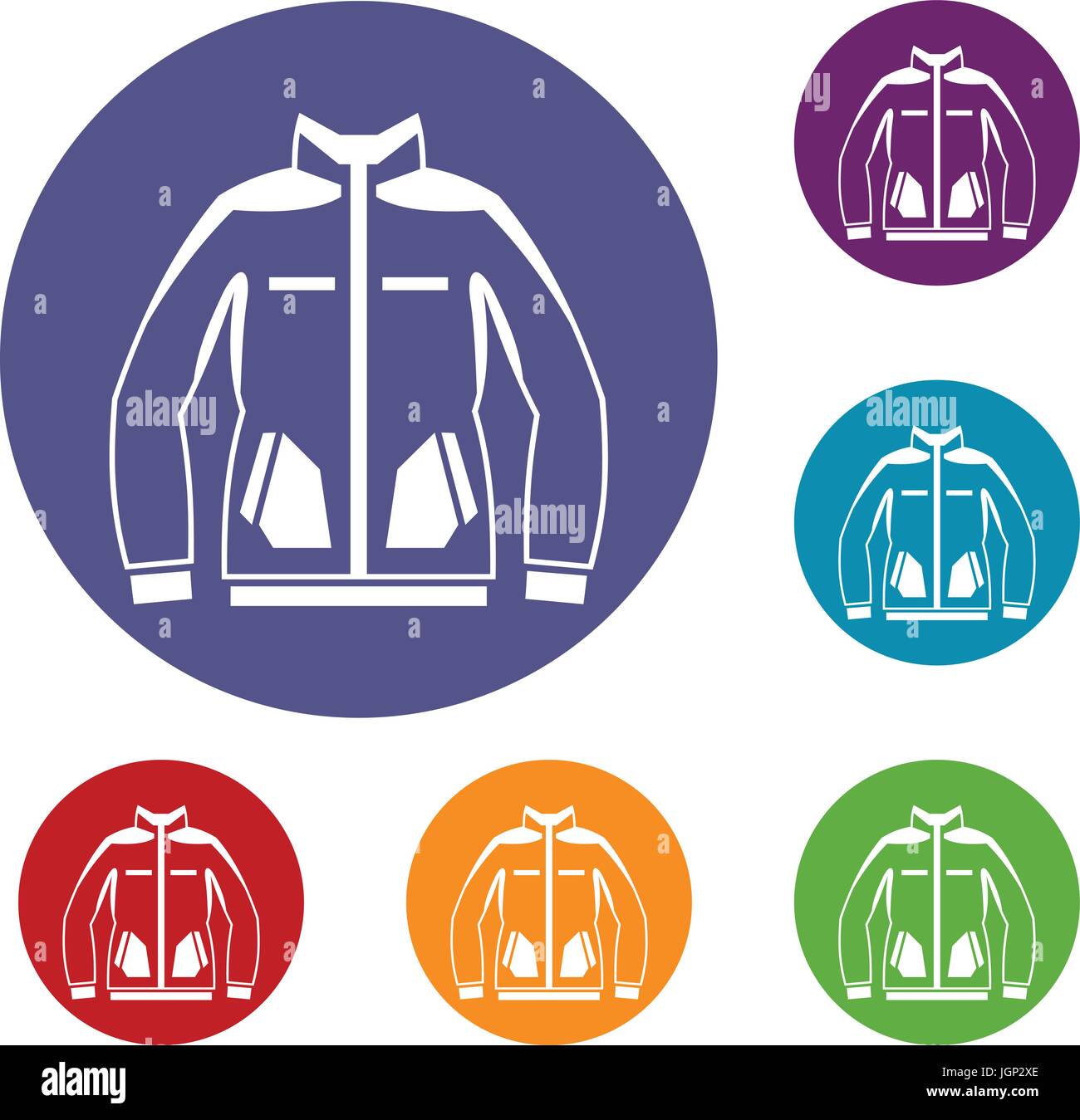 Men winter jacket icons set Stock Vector Image & Art - Alamy