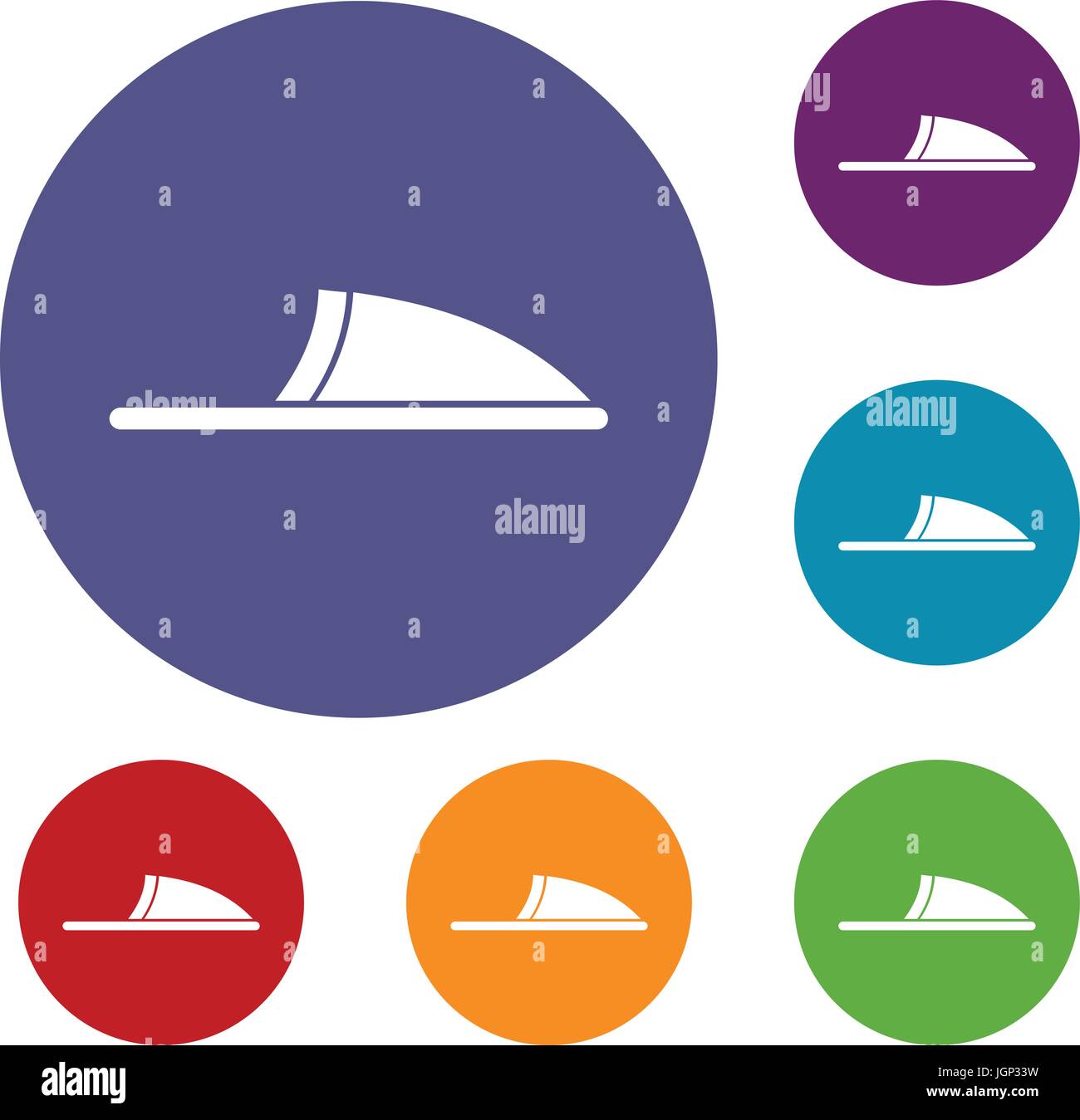 Slippers icons set Stock Vector Image & Art - Alamy