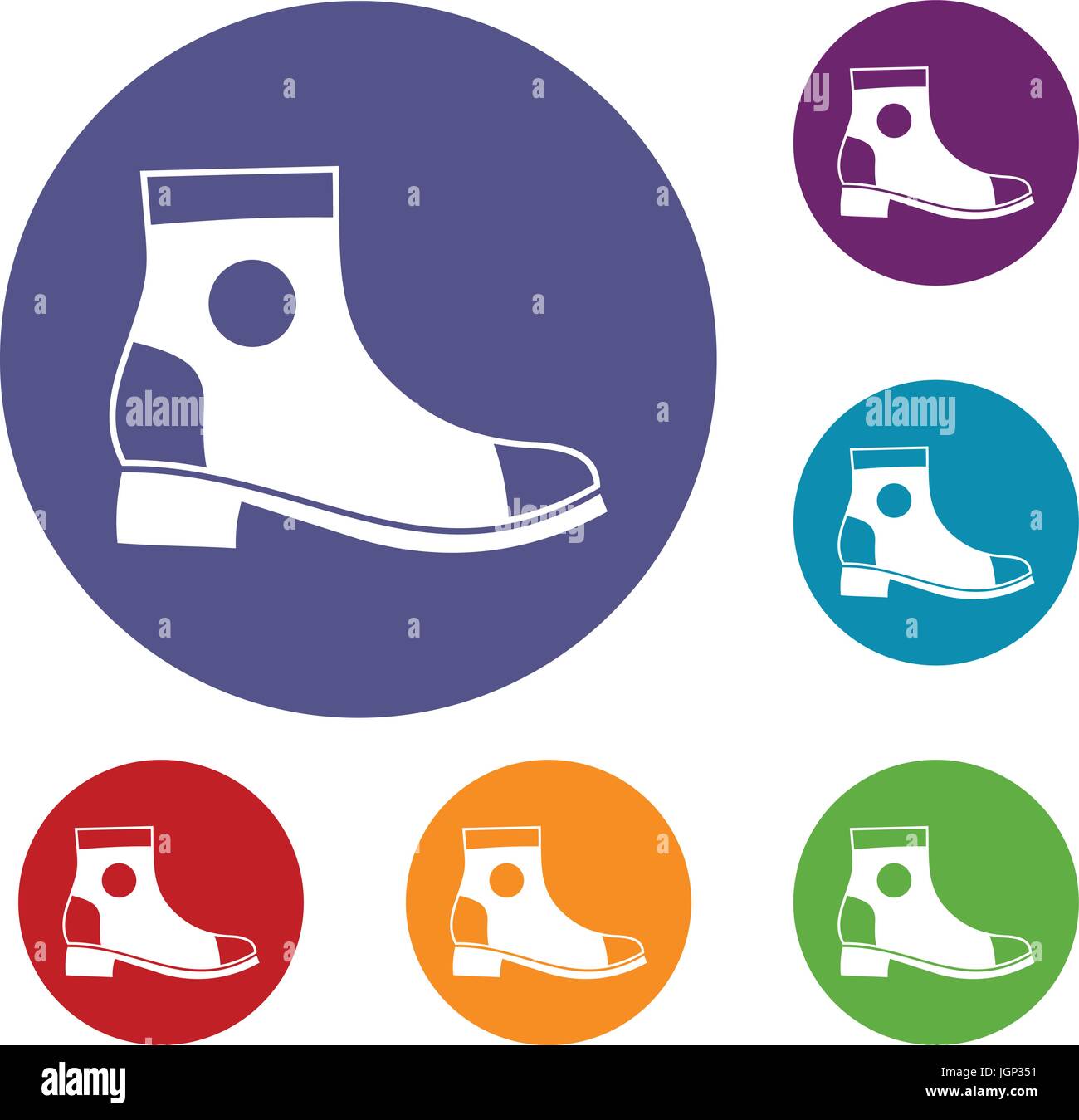 Men boot icons set Stock Vector Image & Art - Alamy