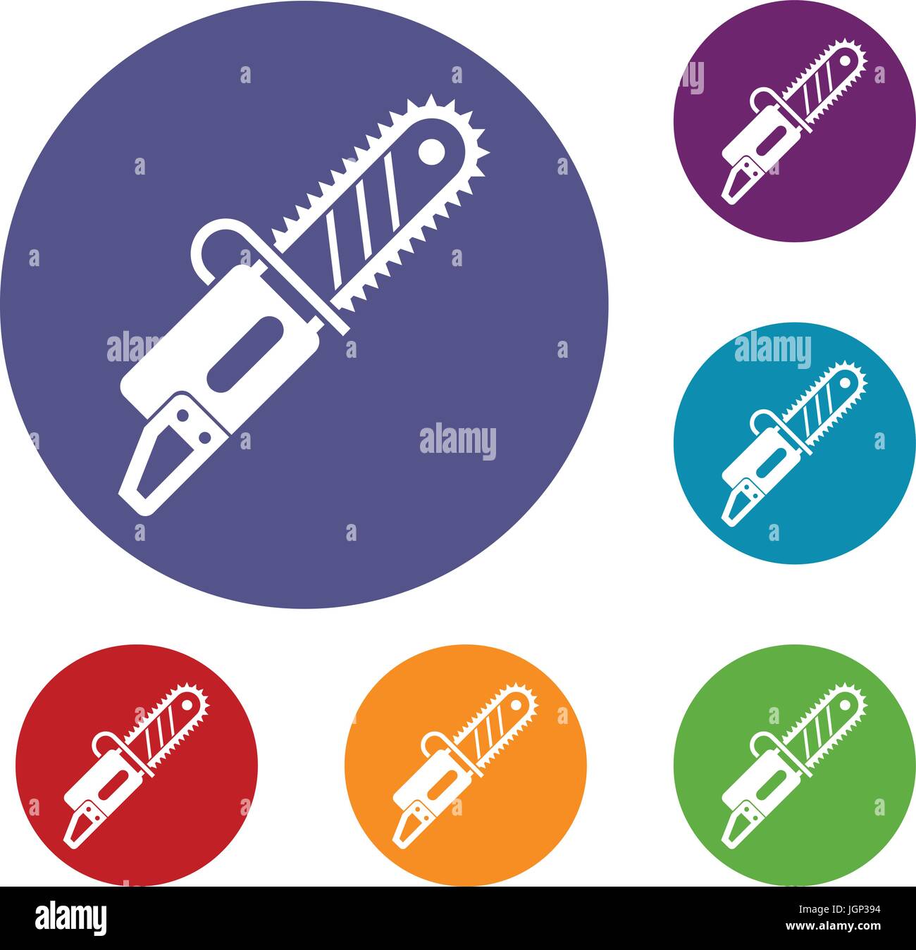 Chainsaw icons set Stock Vector Image & Art - Alamy