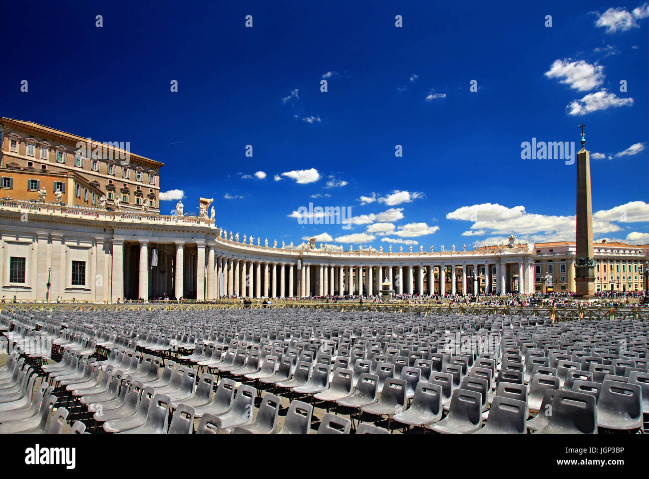 At the Piazza di San Pietro (St. Peter's square) in front of St. Peter ...