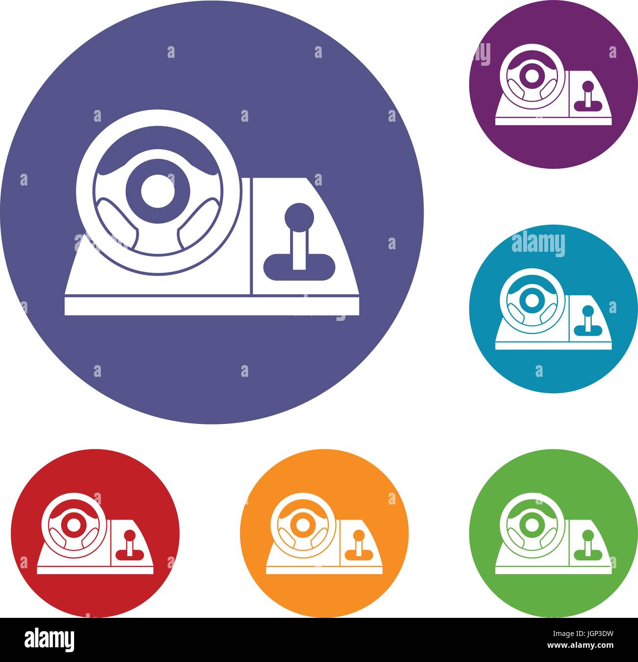 Computer steering wheel icons set Stock Vector Image & Art - Alamy