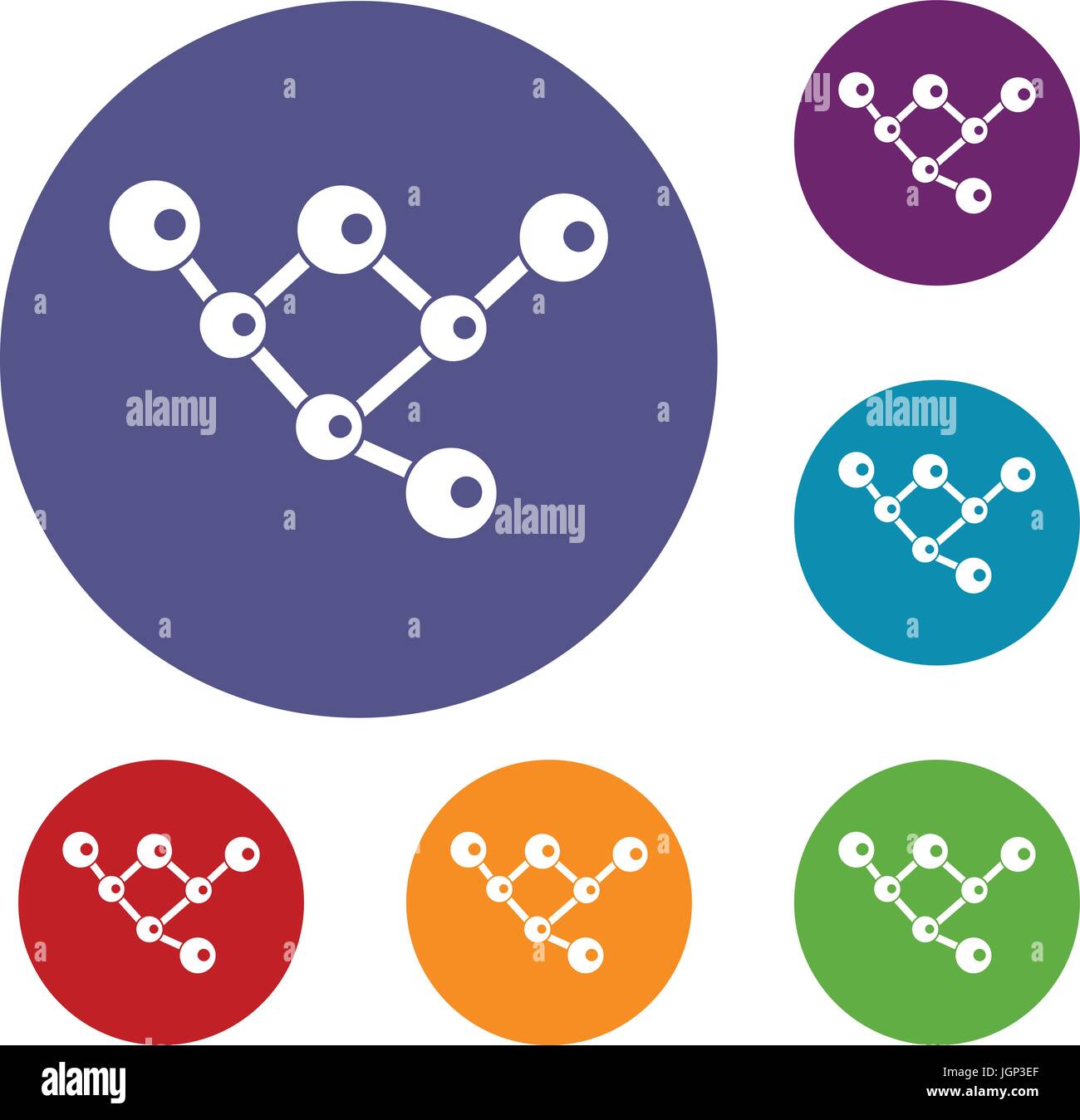 Molecule structure icons set Stock Vector Image & Art - Alamy