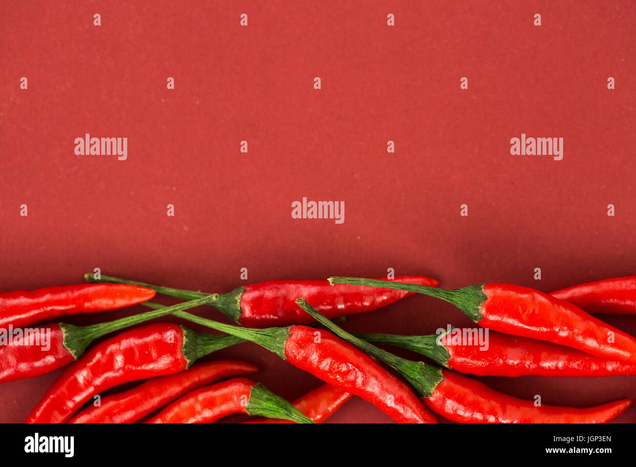 red hot chili peppers, popular spices concept - collage of some ...