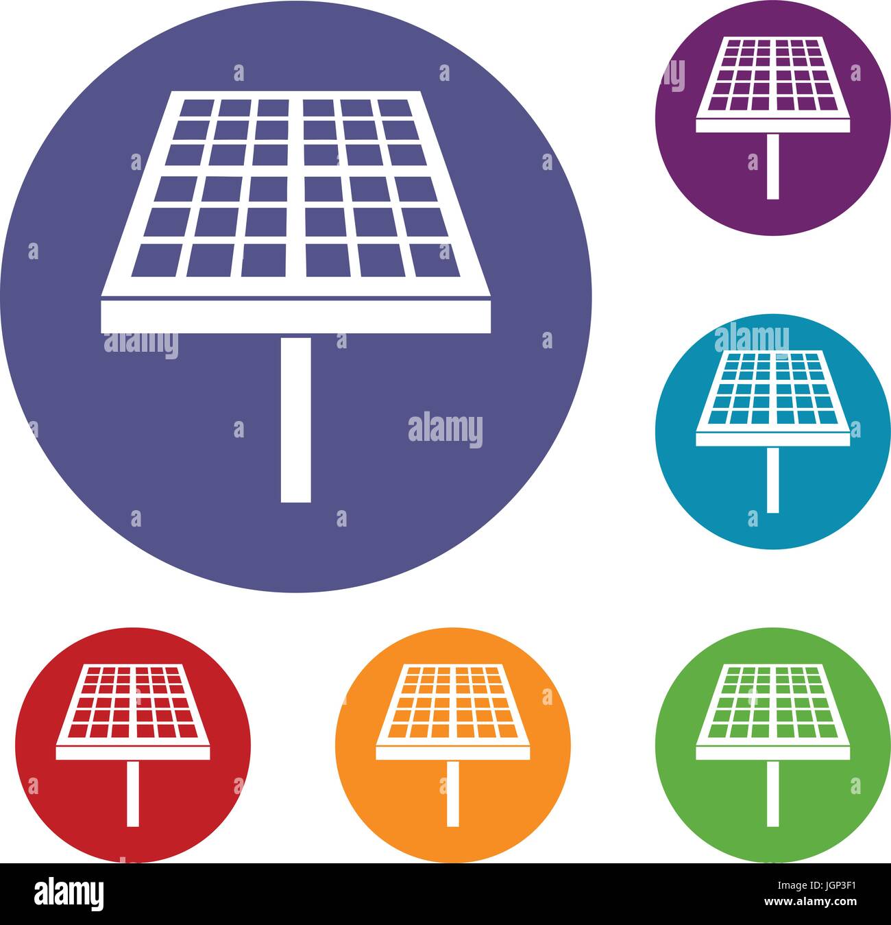 Solar cell circle Stock Vector Images - Alamy