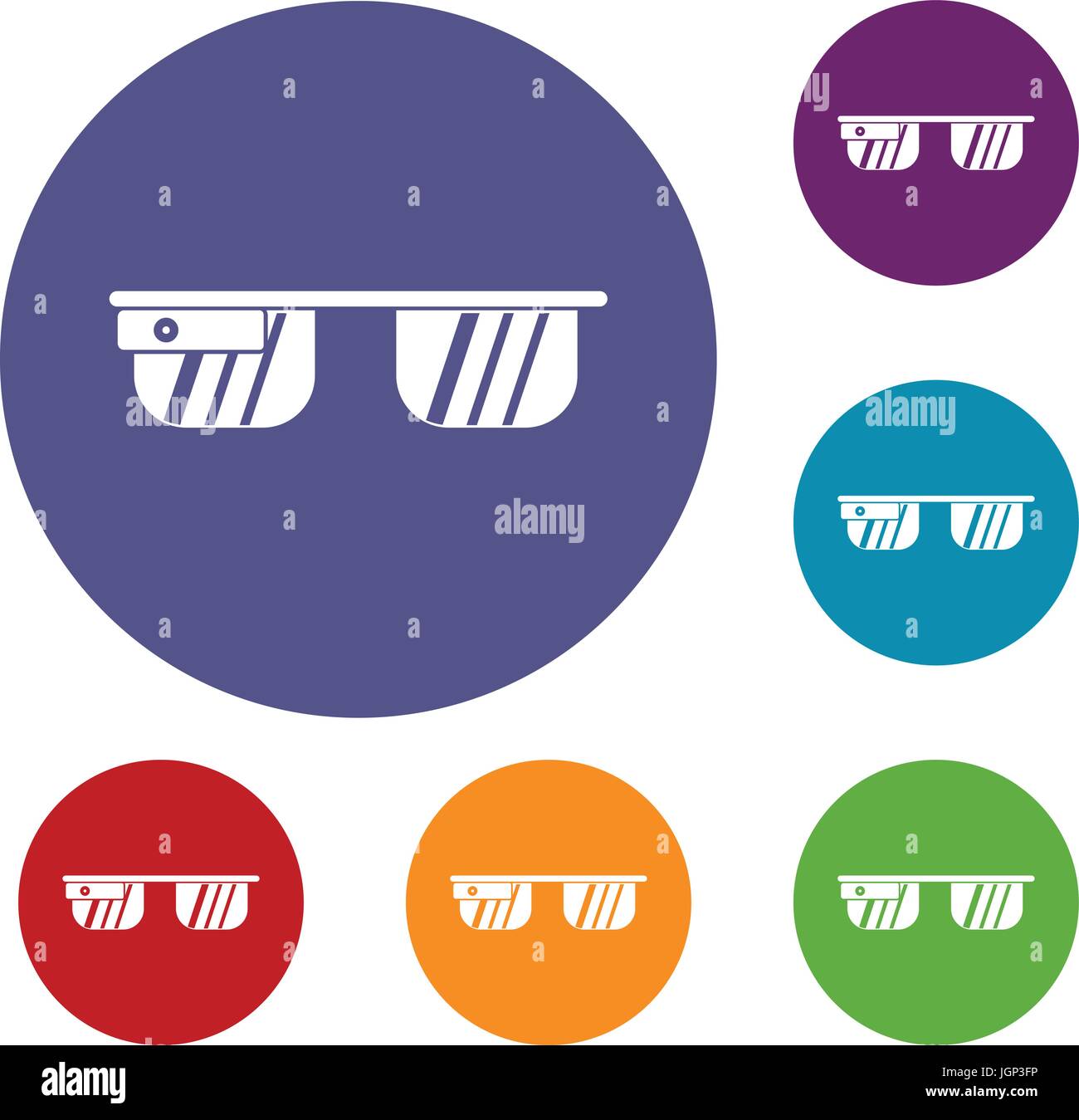 Smart glasses icons set Stock Vector Image & Art - Alamy