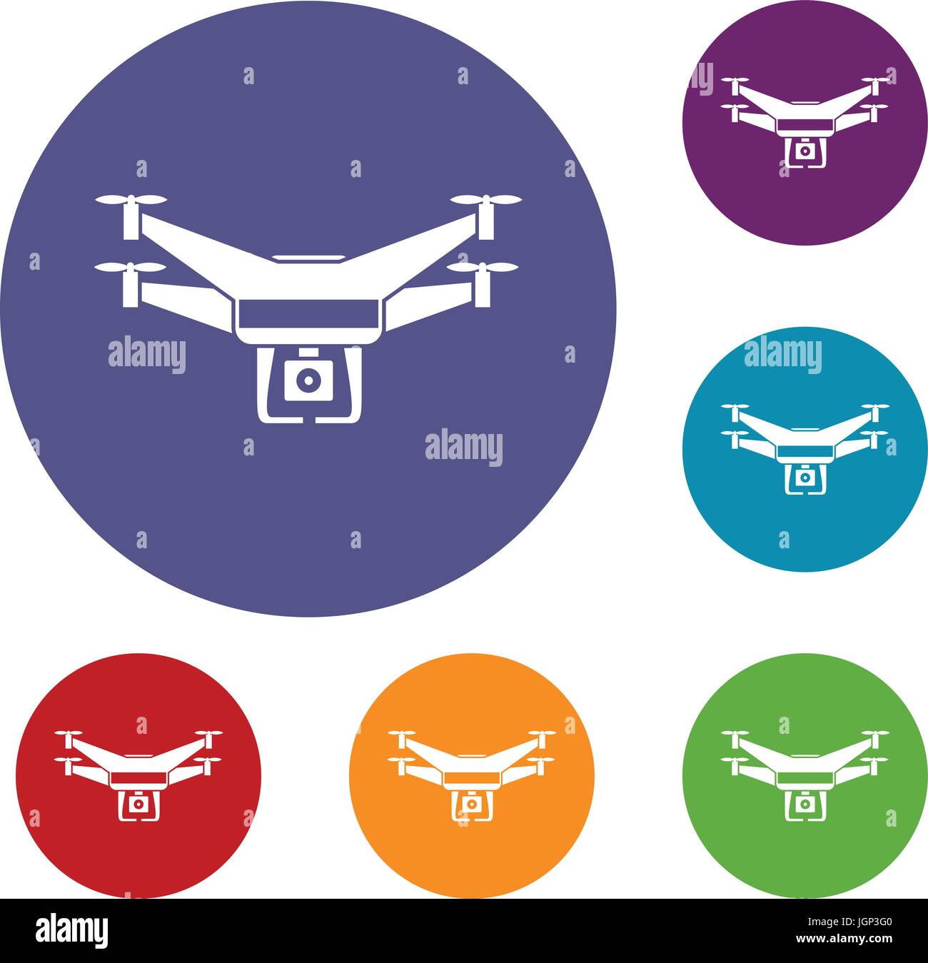 Drone video camera icons set Stock Vector Image & Art - Alamy