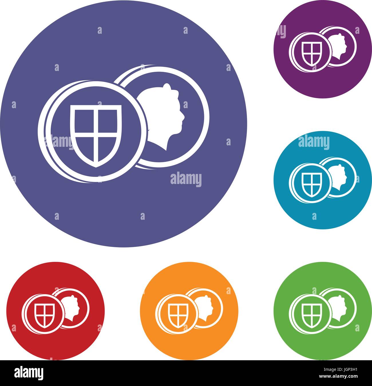 Coins of UK icons set Stock Vector Image & Art - Alamy