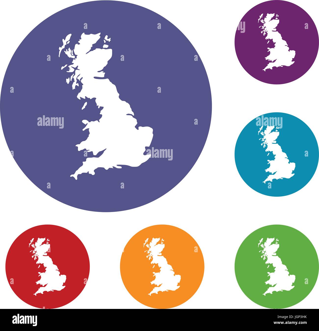 Map of Great Britain icons set Stock Vector Image & Art - Alamy