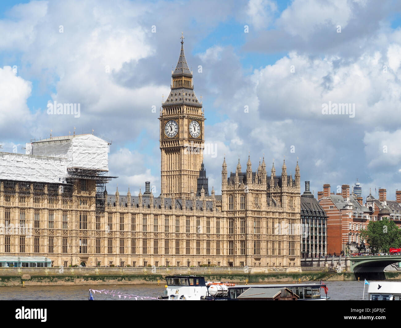 Elizabeth Tower with Big Ben bell inside, Palace of Westminster in ...