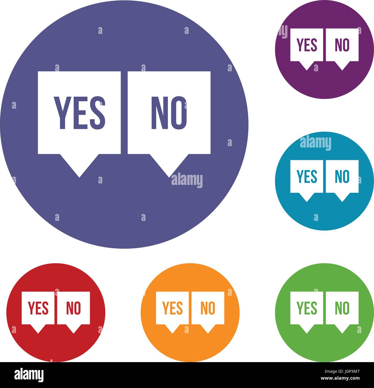 Signs of yes and no icons set Stock Vector Image & Art - Alamy