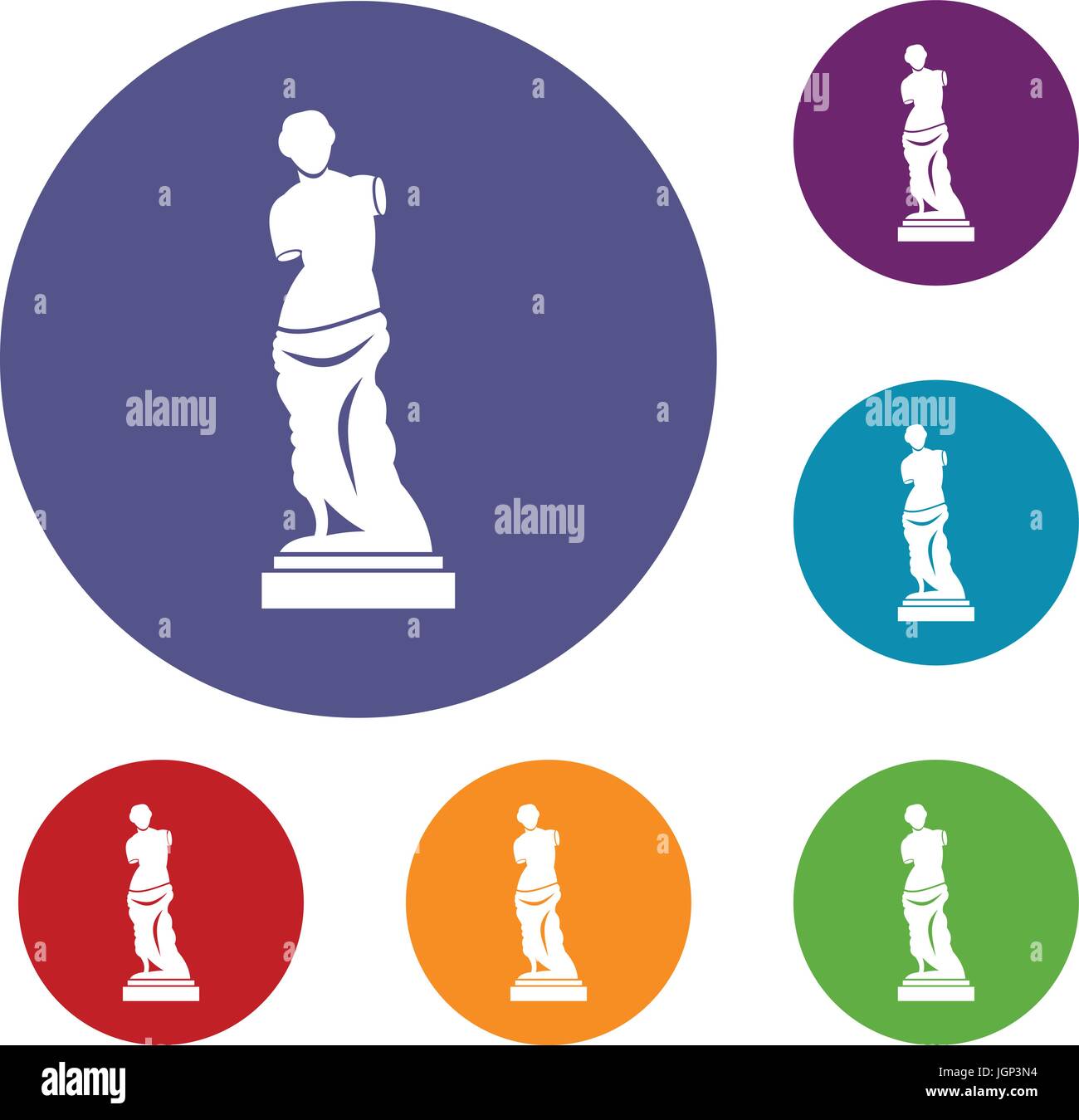 Ancient statue icons set Stock Vector Image & Art - Alamy