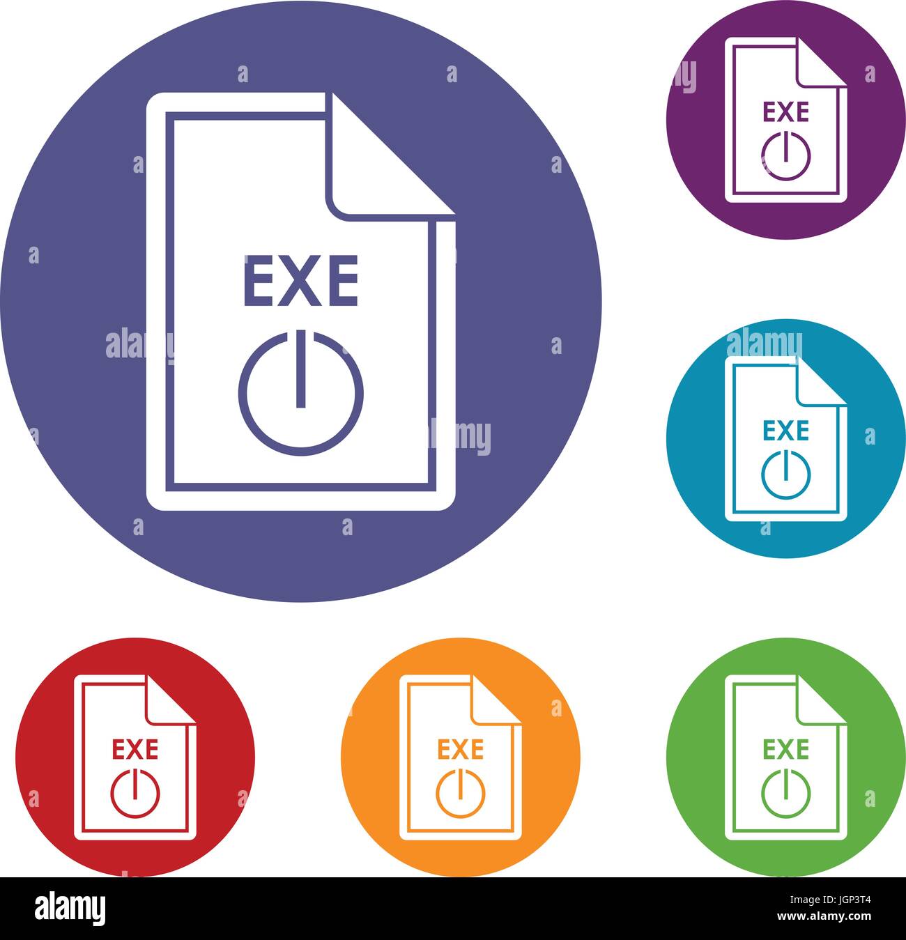 File EXE icons set Stock Vector Image & Art - Alamy
