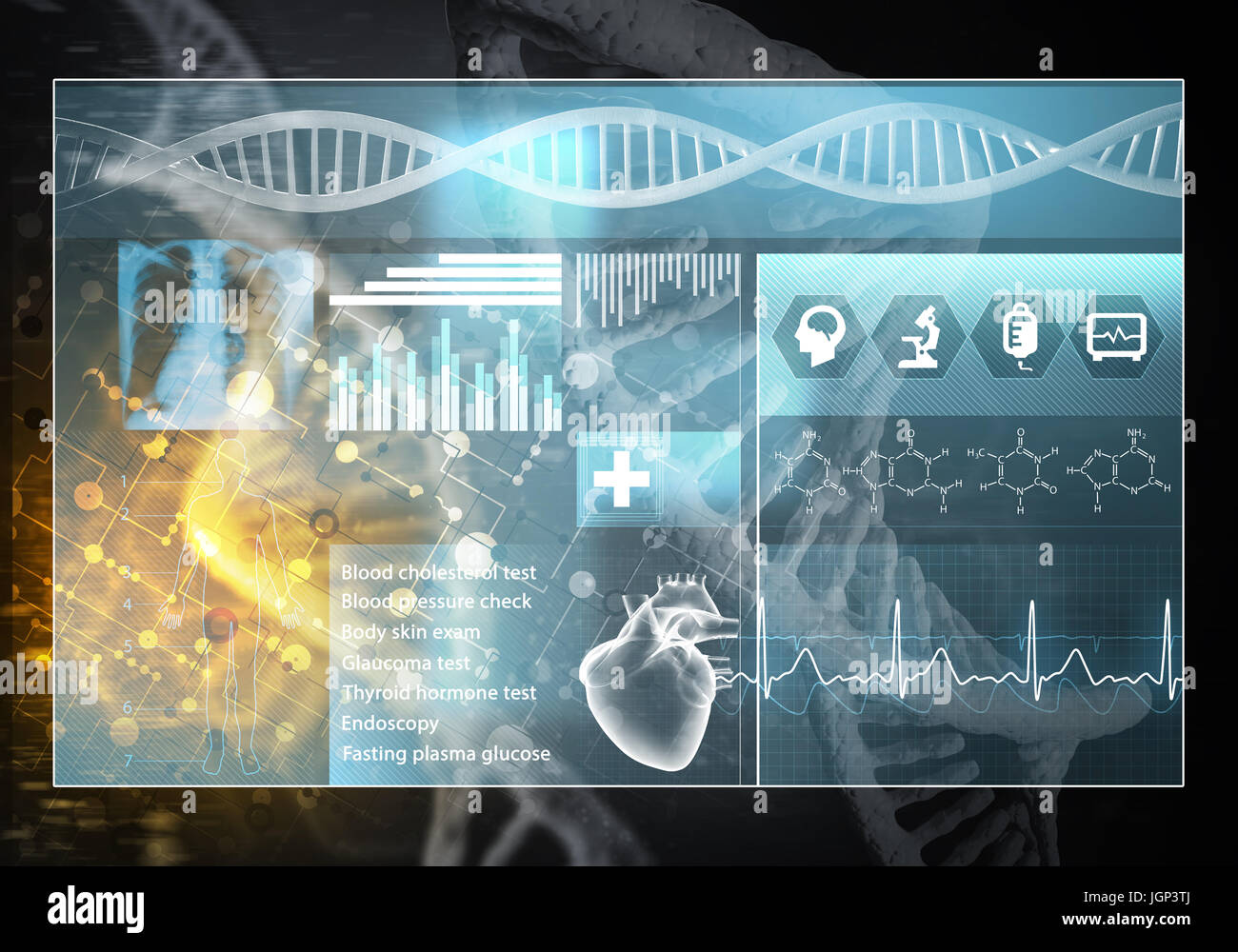 Medicine user interface Stock Photo - Alamy