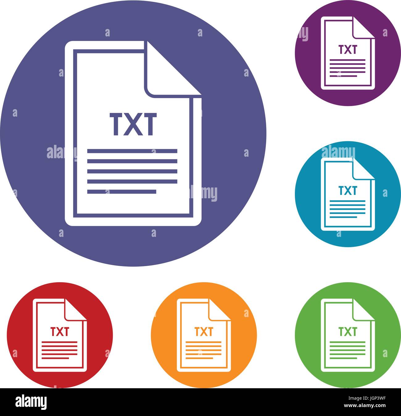 File TXT icons set Stock Vector Image & Art - Alamy