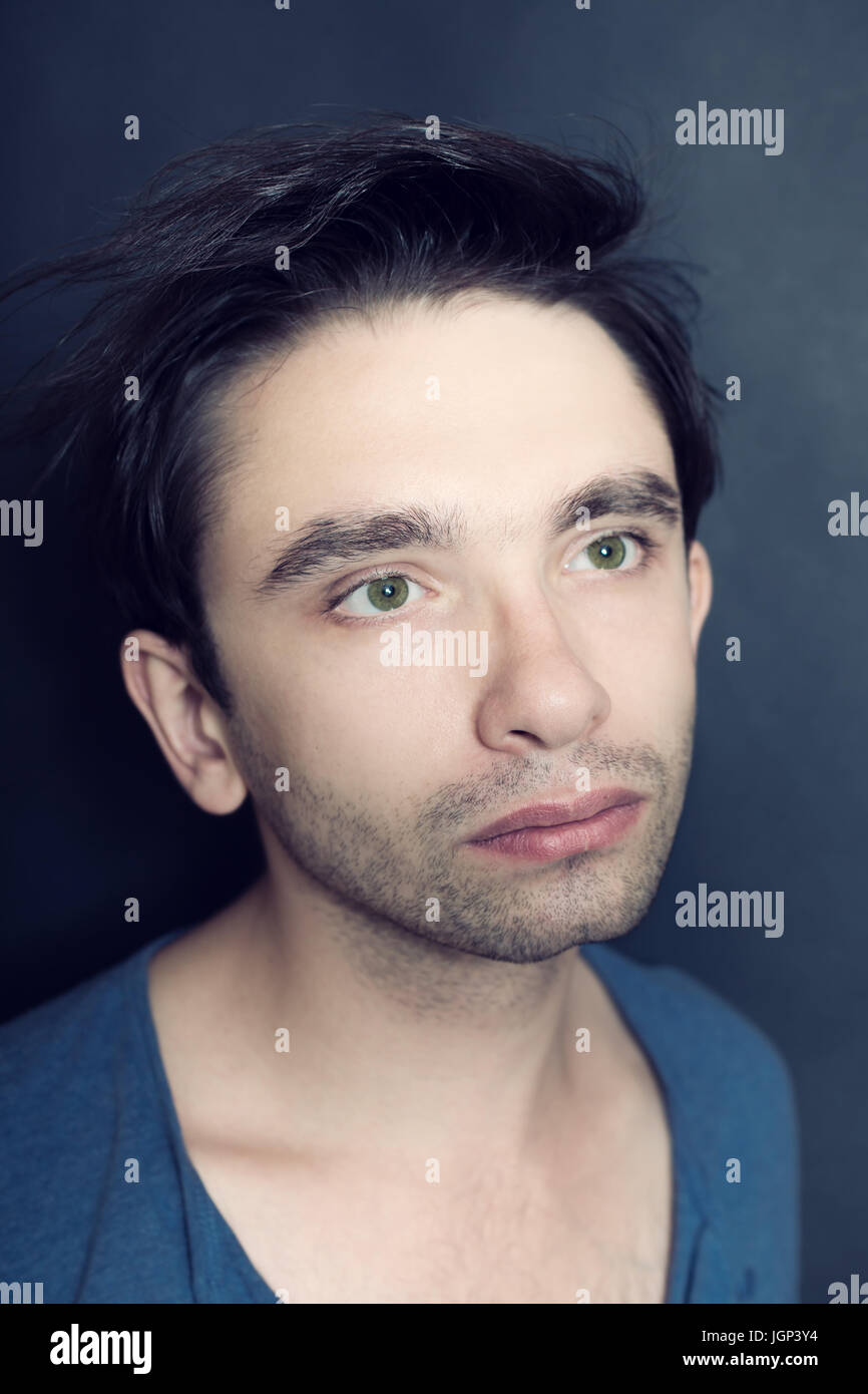 Beautiful young man bristles hi-res stock photography and images - Alamy