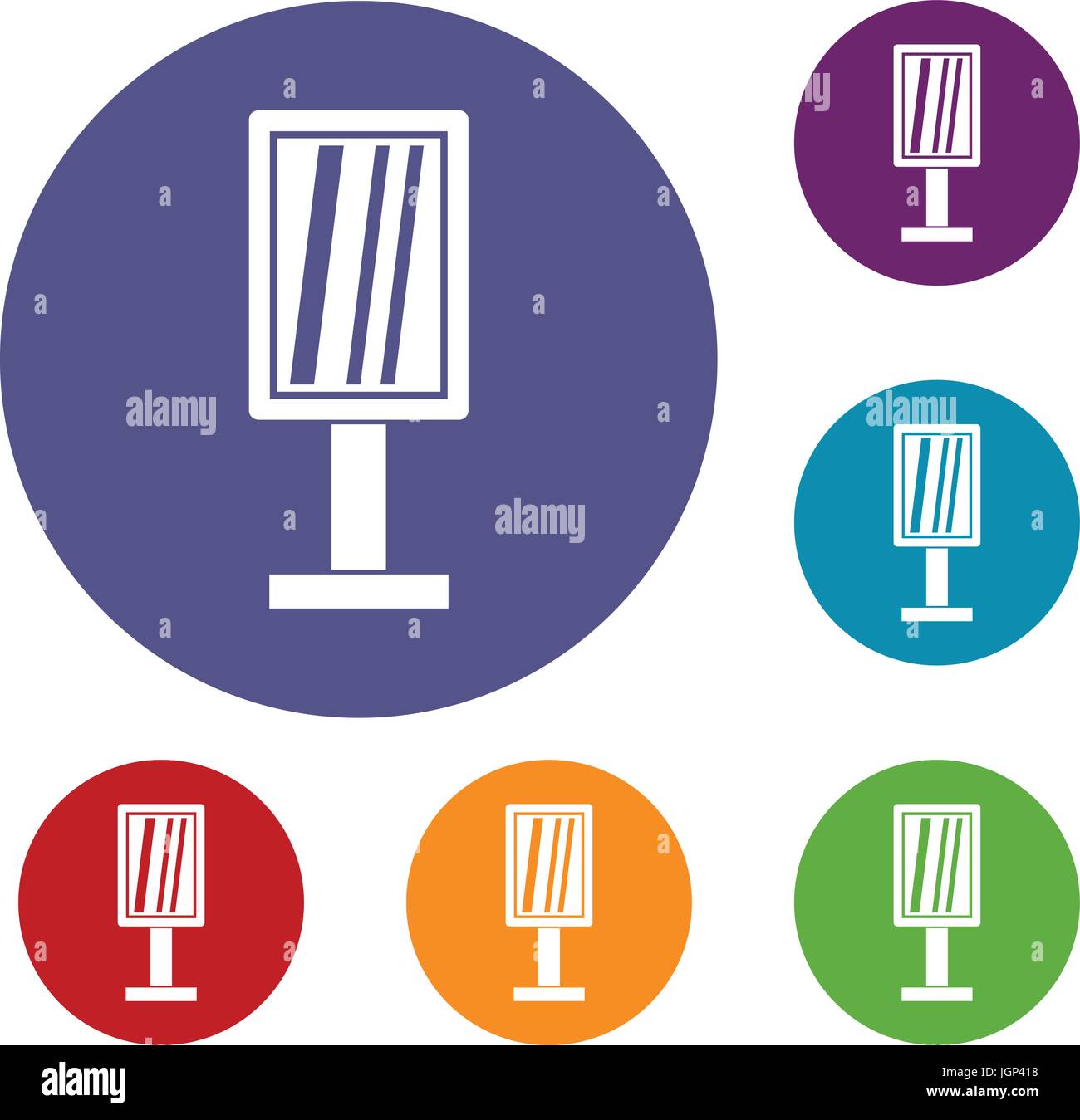 Advertising stand icons set Stock Vector Image & Art - Alamy