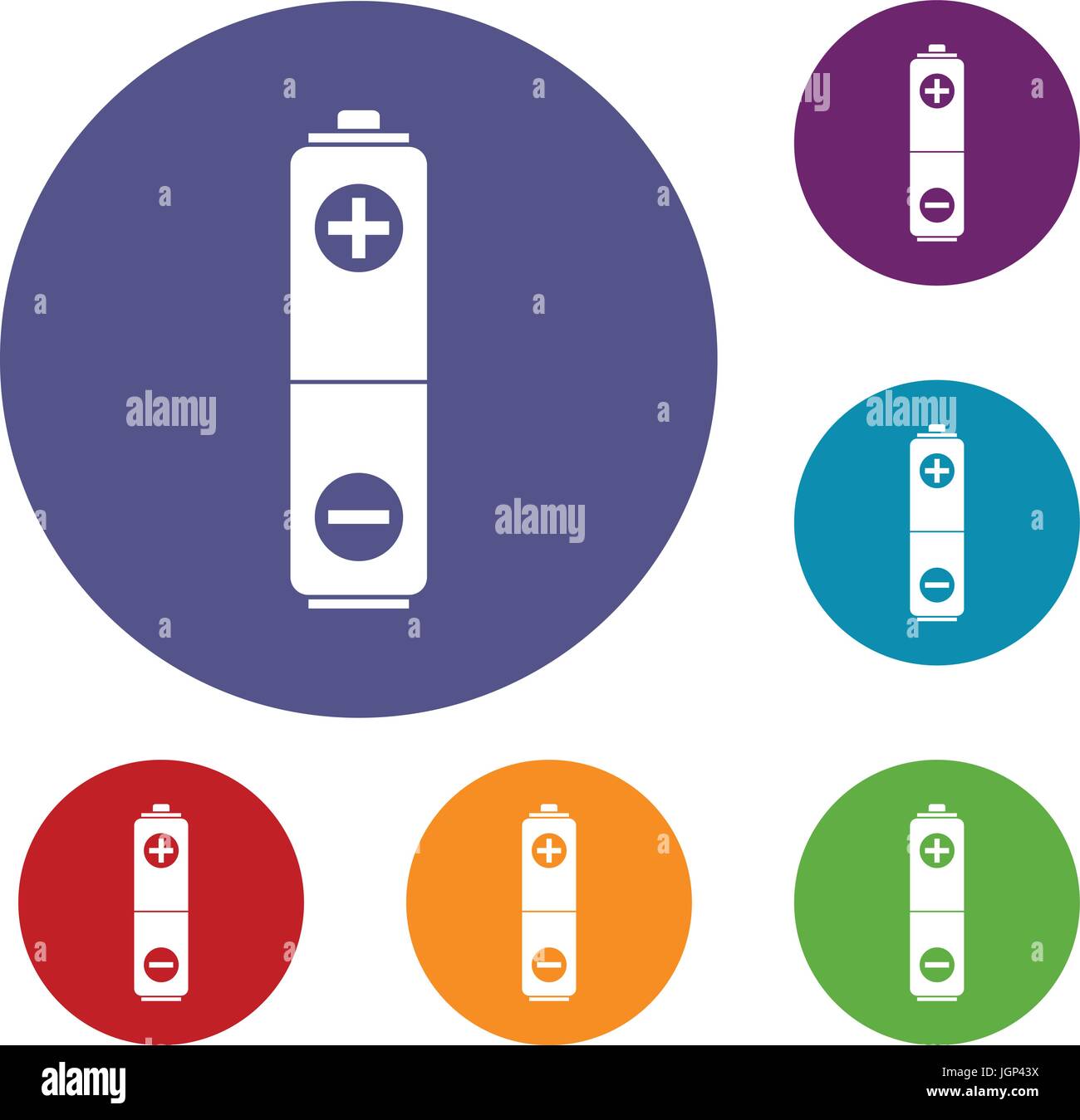 Battery icons set Stock Vector Image & Art - Alamy