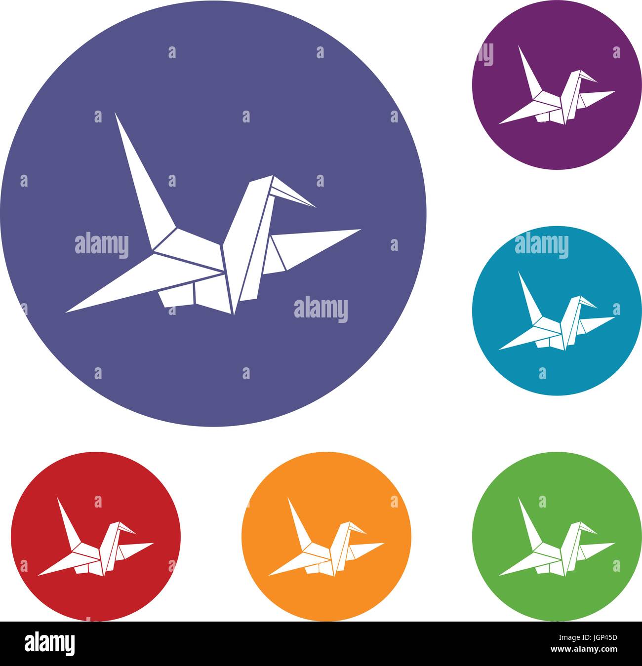 Bird origami icons set Stock Vector Image & Art - Alamy