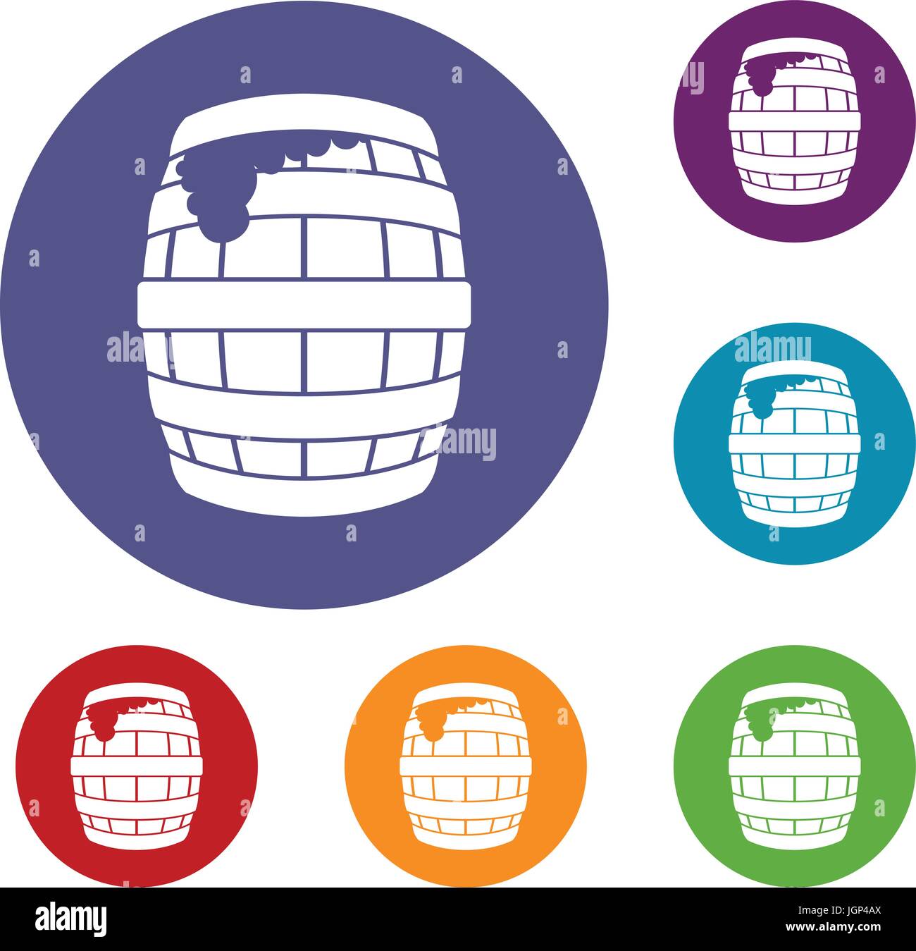 Barrel of beer icons set Stock Vector Image & Art - Alamy