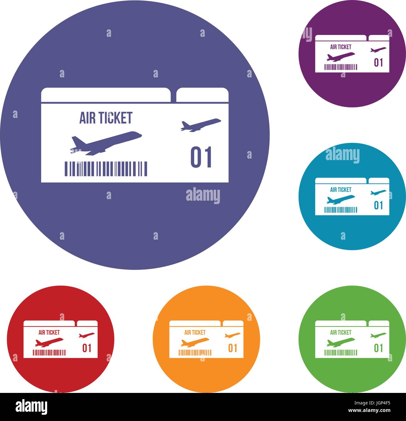 Airline boarding pass icons set Stock Vector Image & Art - Alamy