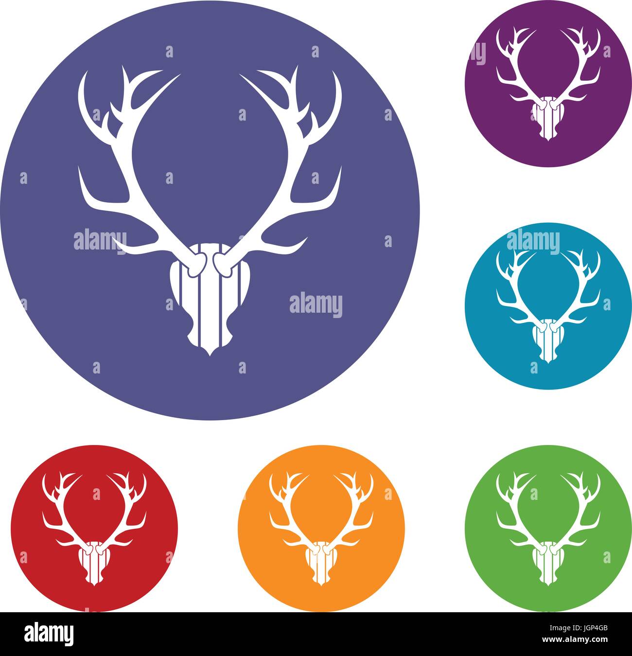 Deer antler icons set Stock Vector Image & Art - Alamy