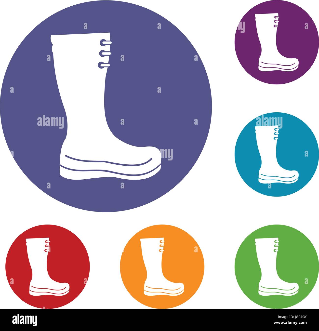 Rubber boots icons set Stock Vector Image & Art - Alamy