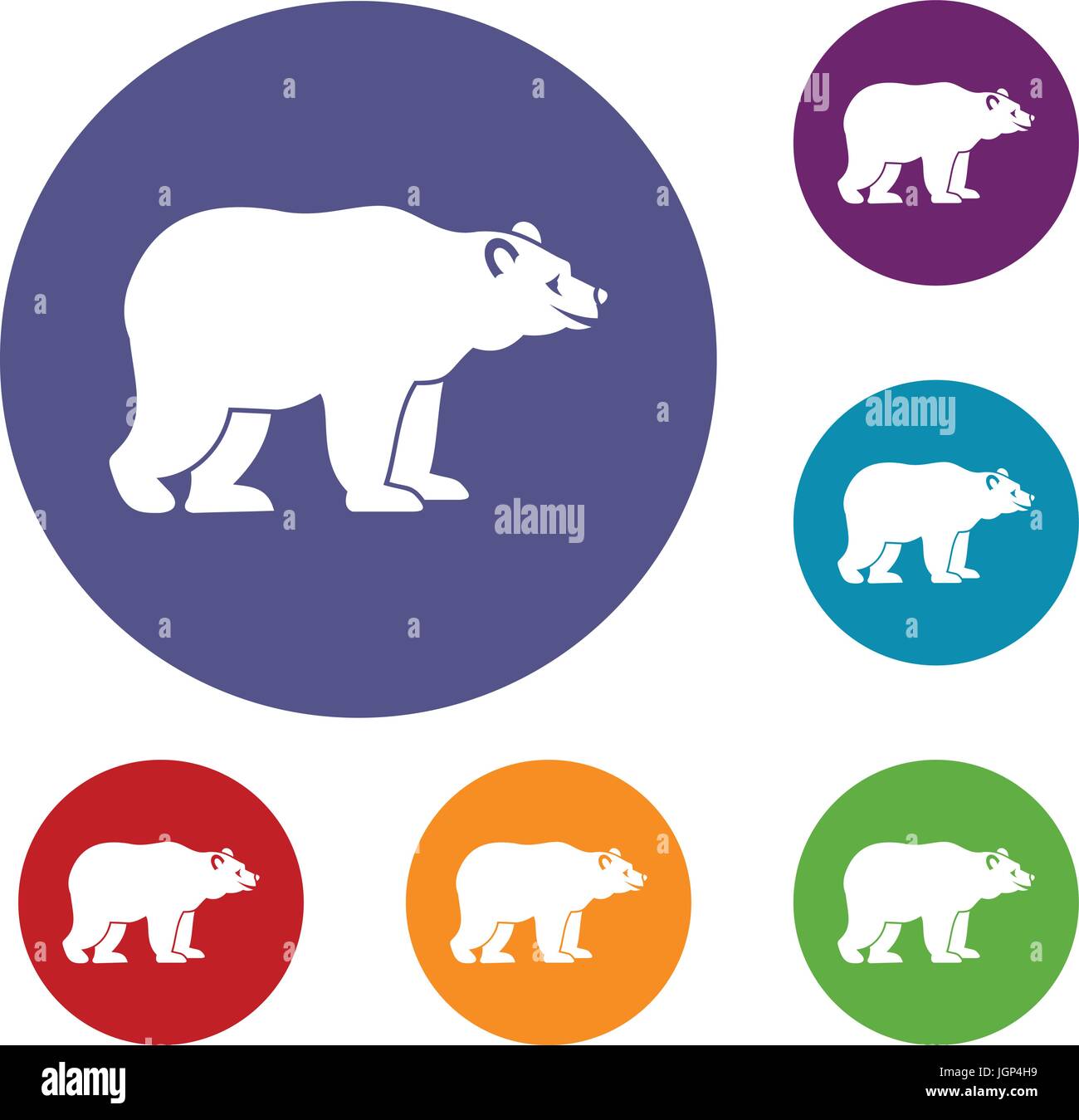 Bear icons set Stock Vector Image & Art - Alamy