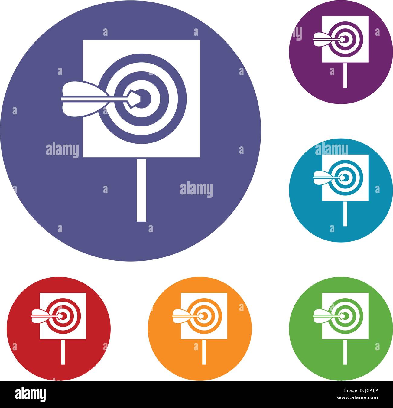 Objective target icons circle Stock Vector Images - Alamy