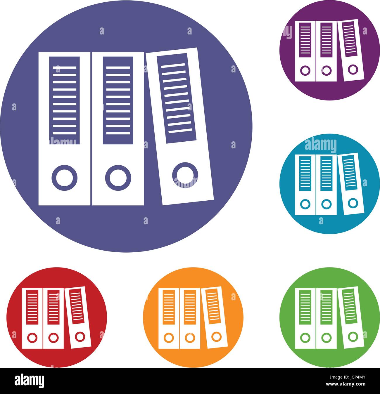 Office folders icons set Stock Vector Image & Art - Alamy