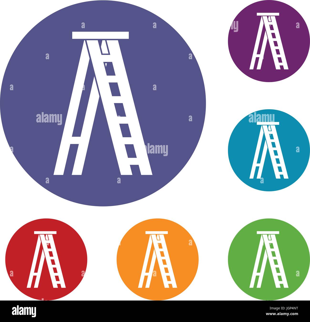 Stepladder icons set Stock Vector Image & Art - Alamy