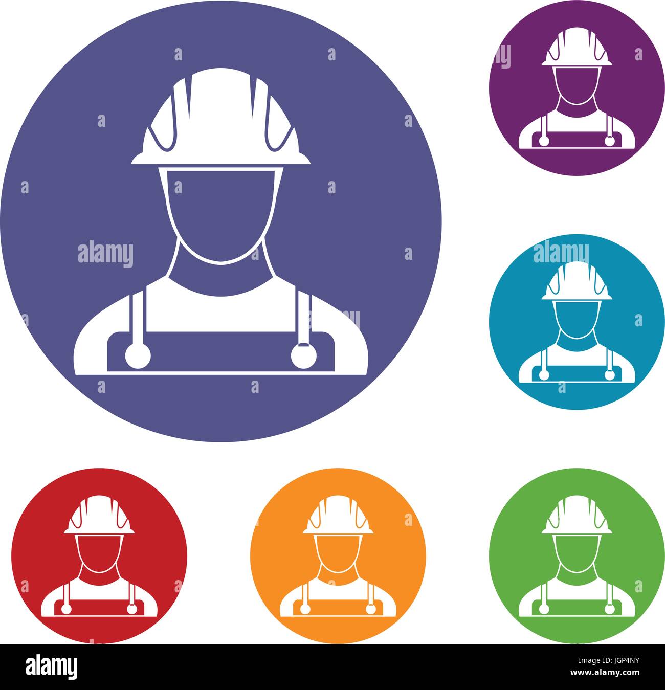Builder icons set Stock Vector Image & Art - Alamy