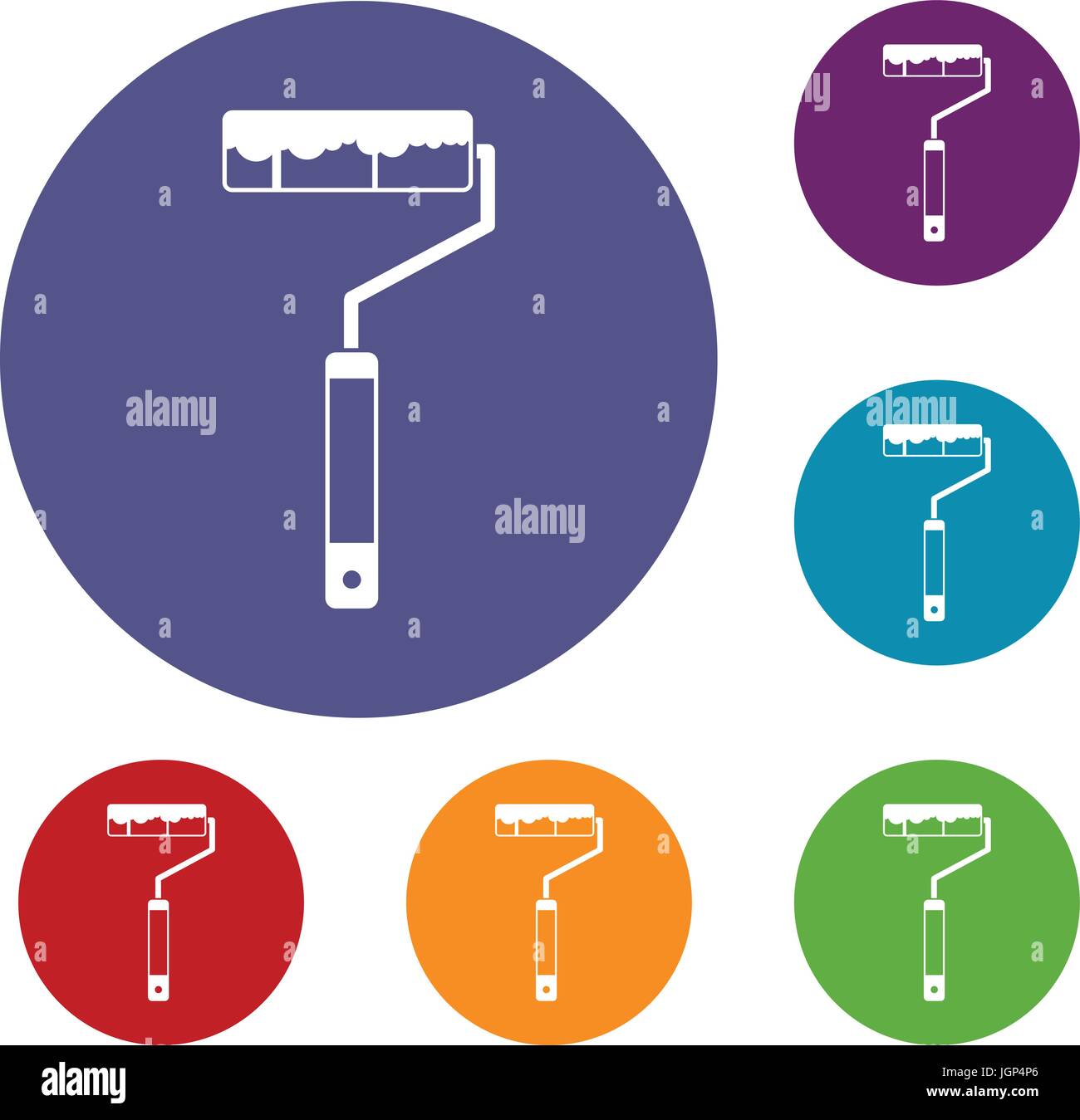 Paint roller icons set Stock Vector Image & Art - Alamy