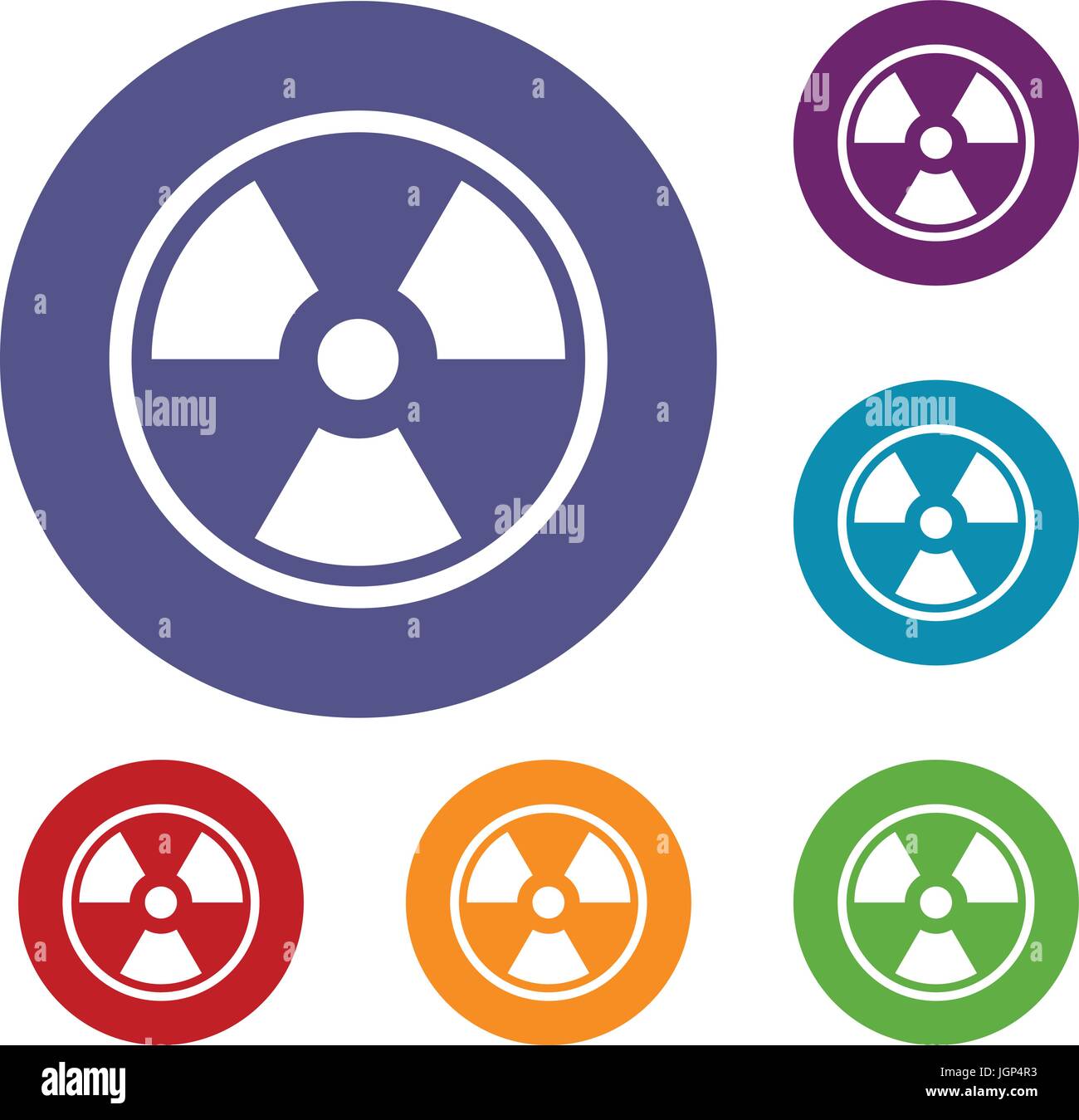 Danger nuclear icons set Stock Vector Image & Art - Alamy