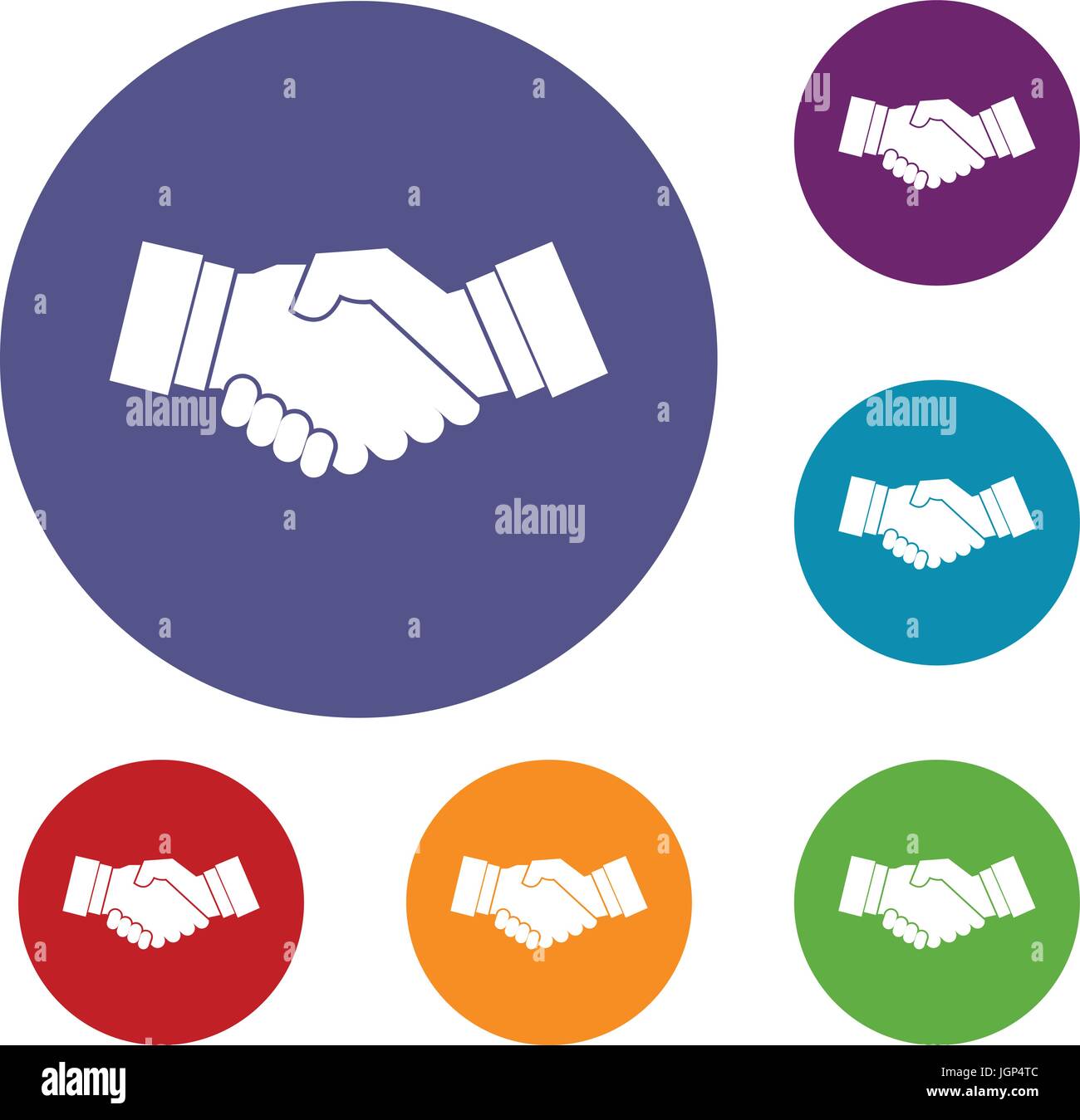 Handshake icons set Stock Vector Image & Art - Alamy