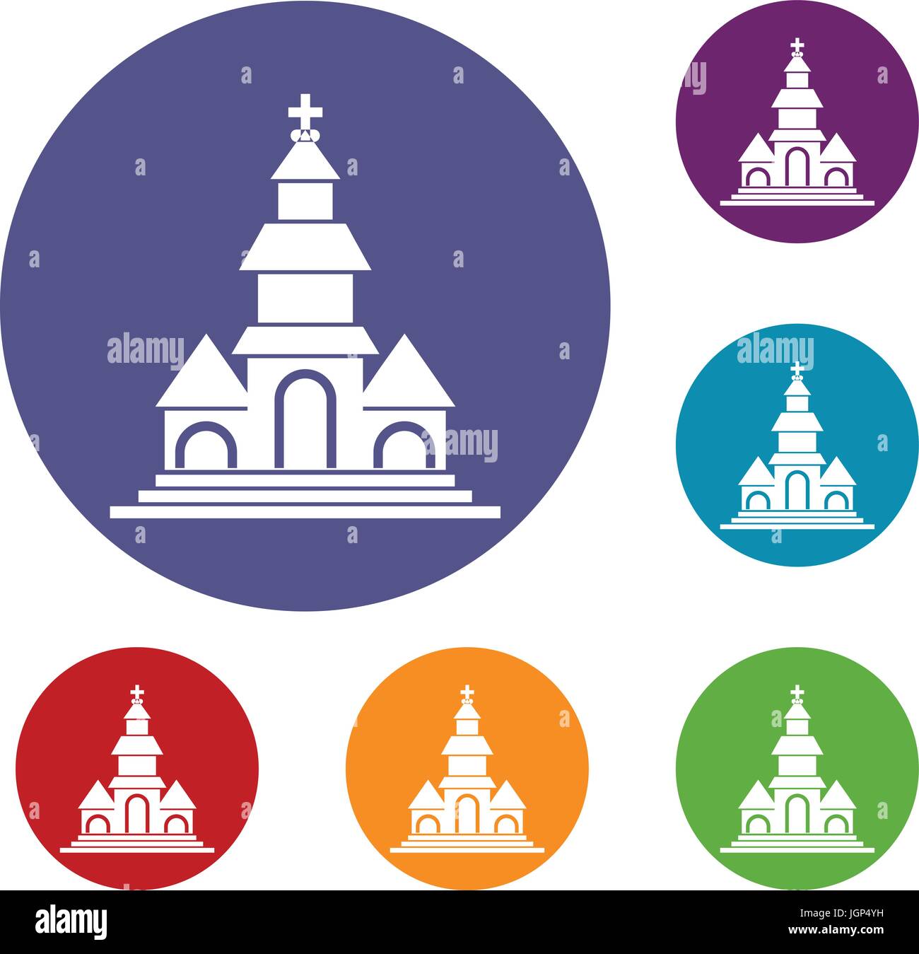 Church icons set Stock Vector Image & Art - Alamy